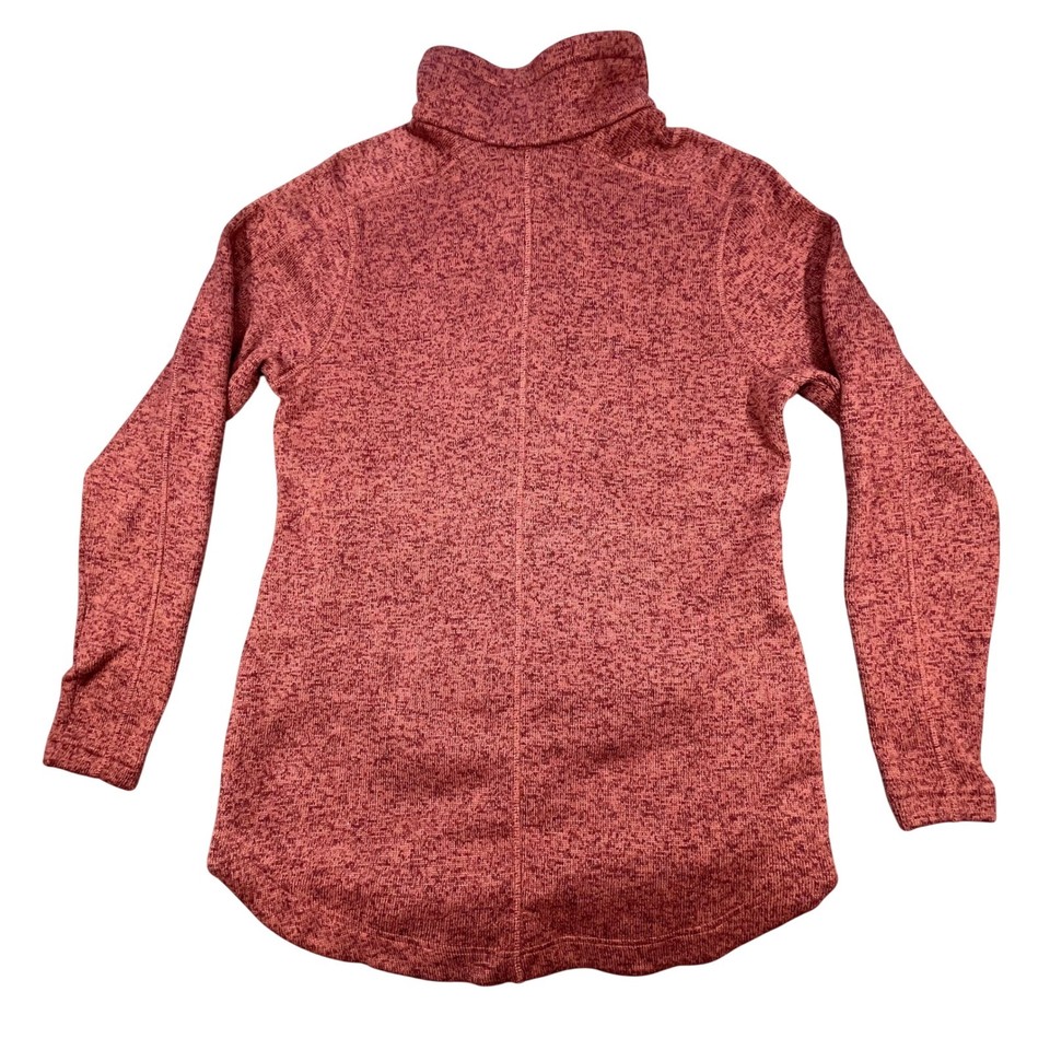 Columbia Salmon Fleece Pullover Snap Mock Neck Sweater Knit Womens ...