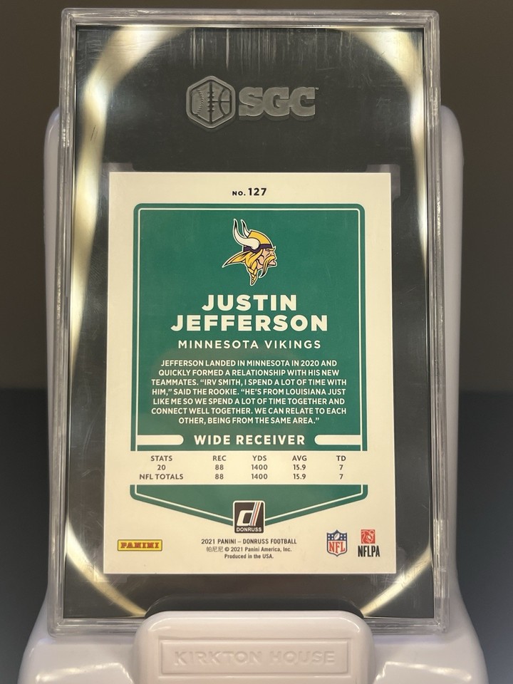 2021 Panini Donruss - Justin Jefferson #127 Season Stat Line /500 | eBay