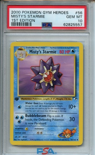 2000 Pokemon Gym Heroes #56 Misty's Starmie 1st Edition PSA 10 | eBay