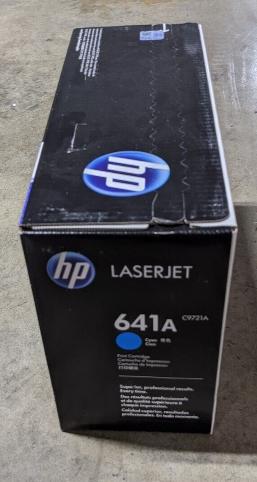 Genuine HP 641A C9721A Cyan Toner Cartridge 8K Page LaserJet 4600 4610 ...
