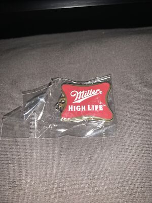 MILLER HIGH LIFE BEER, RUBBER KEYCHAIN NEW! 2 inches on ring 2” Brewery ...
