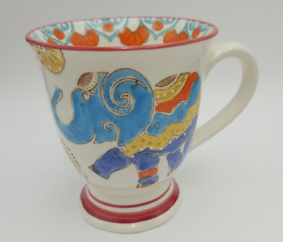 SHIRALEAH CHICAGO Footed 14 fl.oz. Coffee/Tea Mug RAJ Elephant (Circus ...