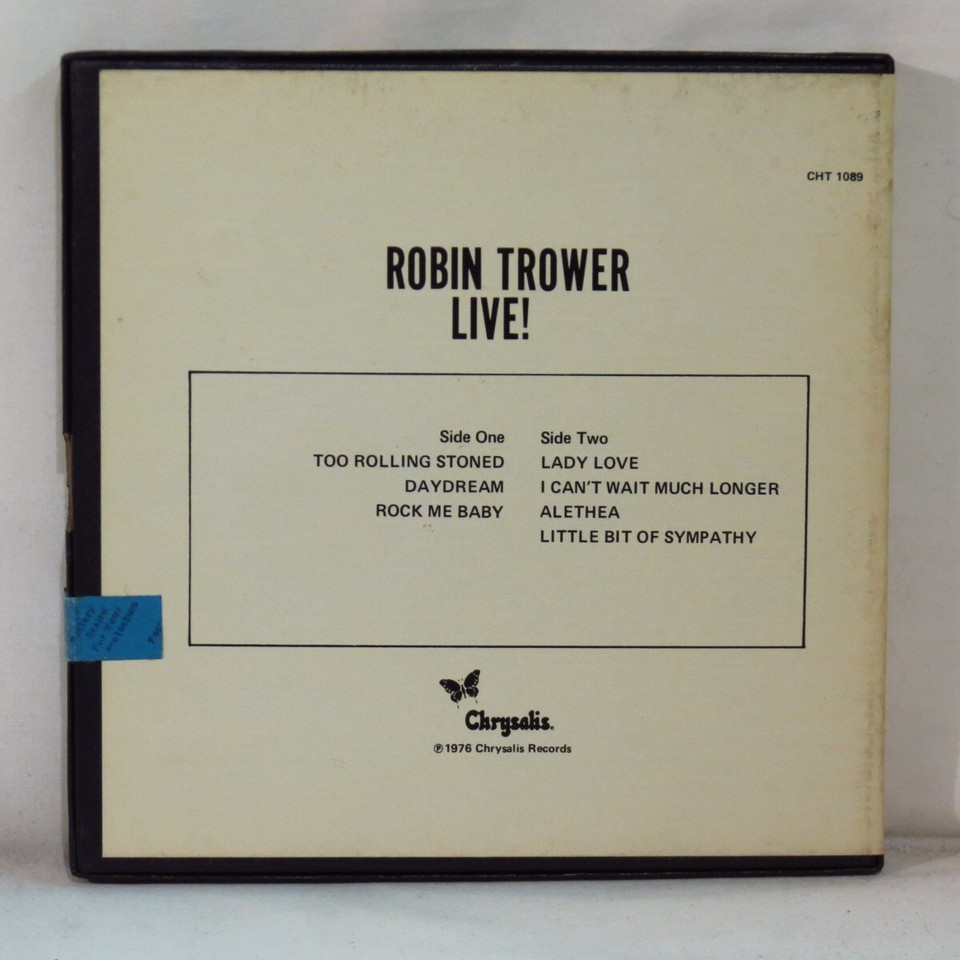 ROBIN TROWER – Robin Trower Live! 1975 Rare Club-Only R2R 3 ¾ ips tape ...