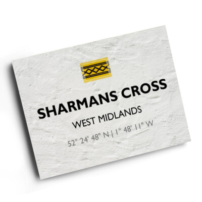 A3 PRINT - Sharmans Cross, West Midlands - Lat/Long SP1379 | eBay Australia