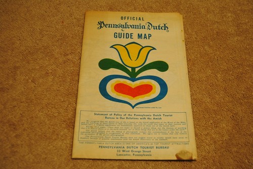 Vintage 1964 Official Pennsylvania Dutch Guide Map Travel Brochure | eBay