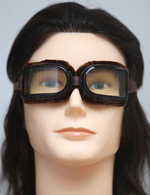 Unisex handmade googles circa 1940s/1950s-motorcycle or pilot goggles ...