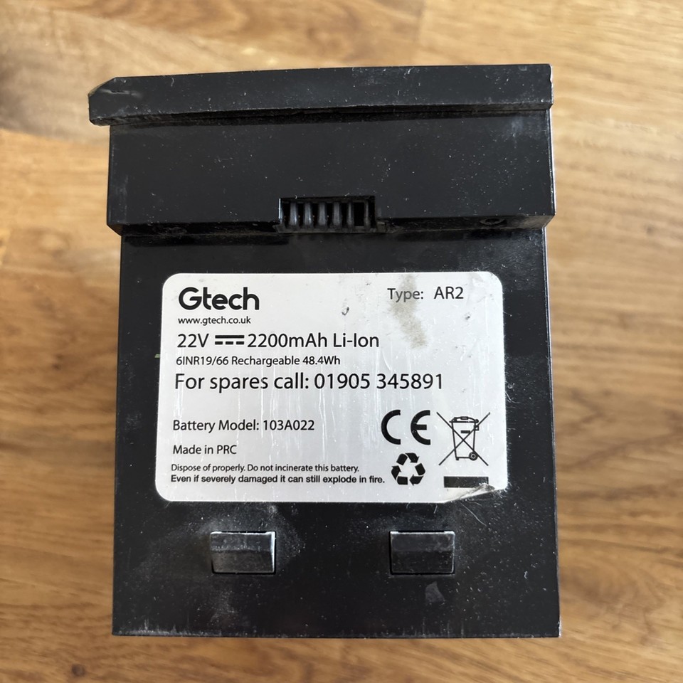 Spare G Tech Battery, push in, small square battery 22v AR2 | eBay UK