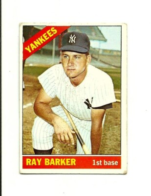 1966 TOPPS #323 Ray Barker: New York Yankees: 1st Base: Baseball Card ...
