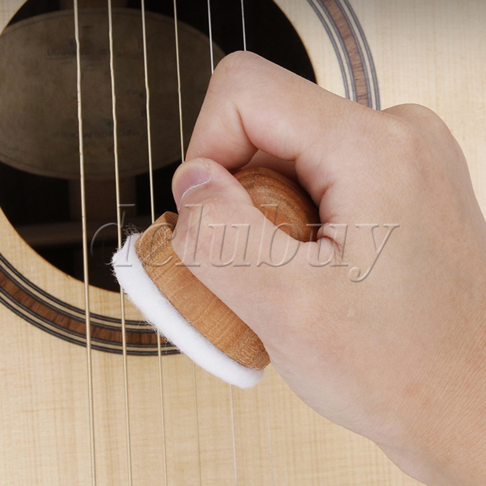 2 x Round Guitar Fret String Brush Maintenance Tool with Wood Handle | eBay