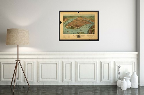 1879 Map| New York| New York|New York State|View Map Size: 18 inches x ...