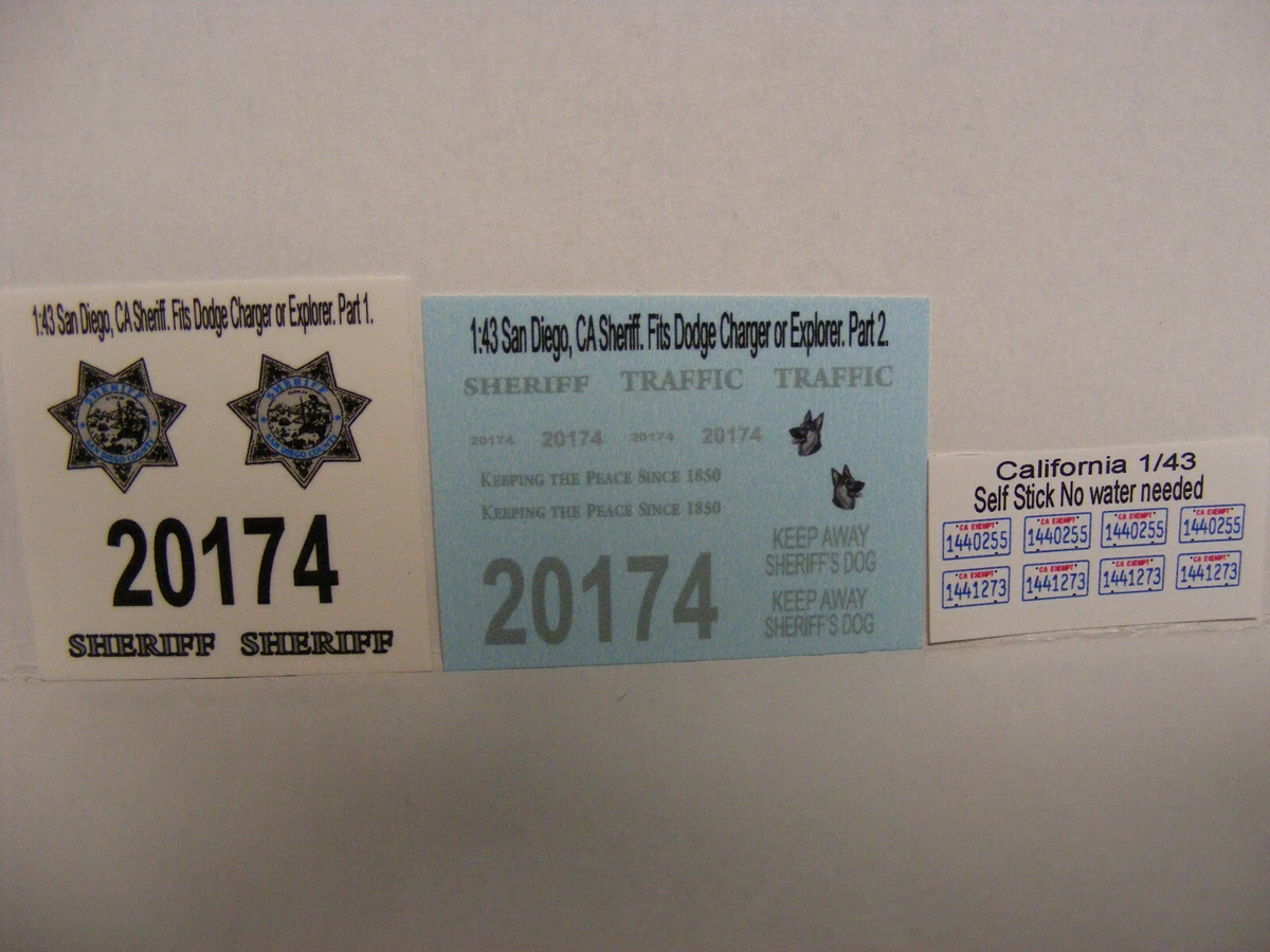 Sheriff Car Decals
