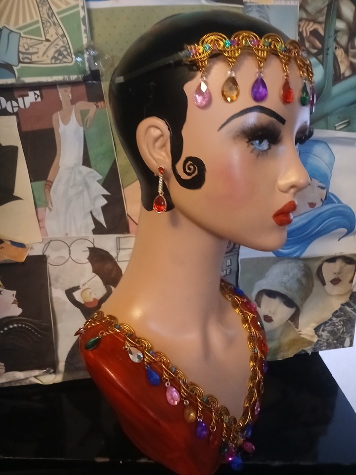 Hand painted lady mannequin display head refurbished Retro vintage ...