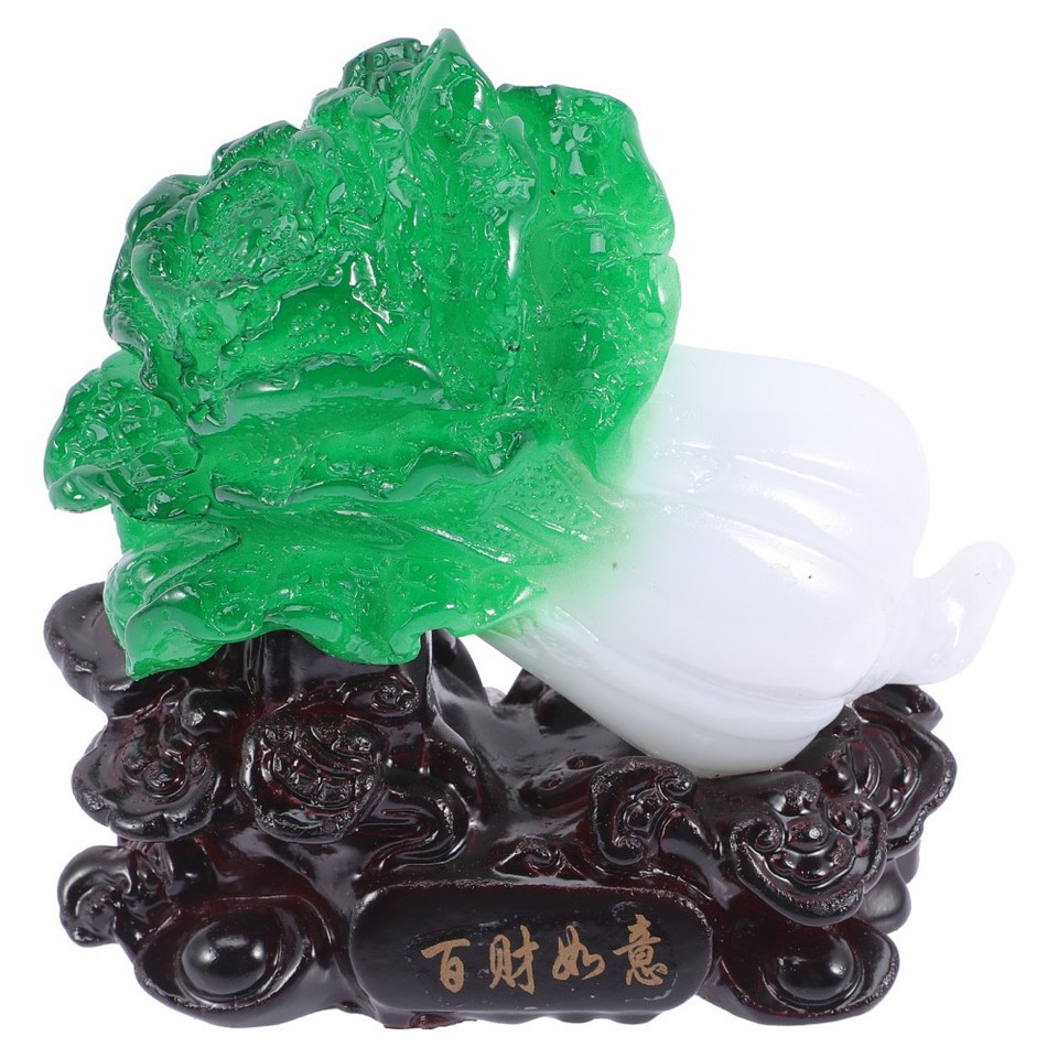 Luck Resin Crafts Home Decoration Chinese Money Tree Figurine Cabbage ...