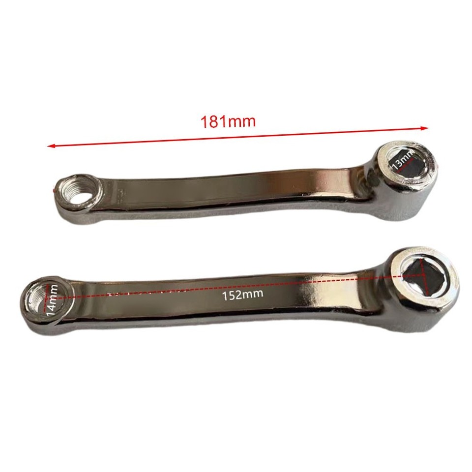 Pair of Steel Exercise Bike Crank Arms 152mm Rhombic Hole For M14 Pedal Thread | eBay