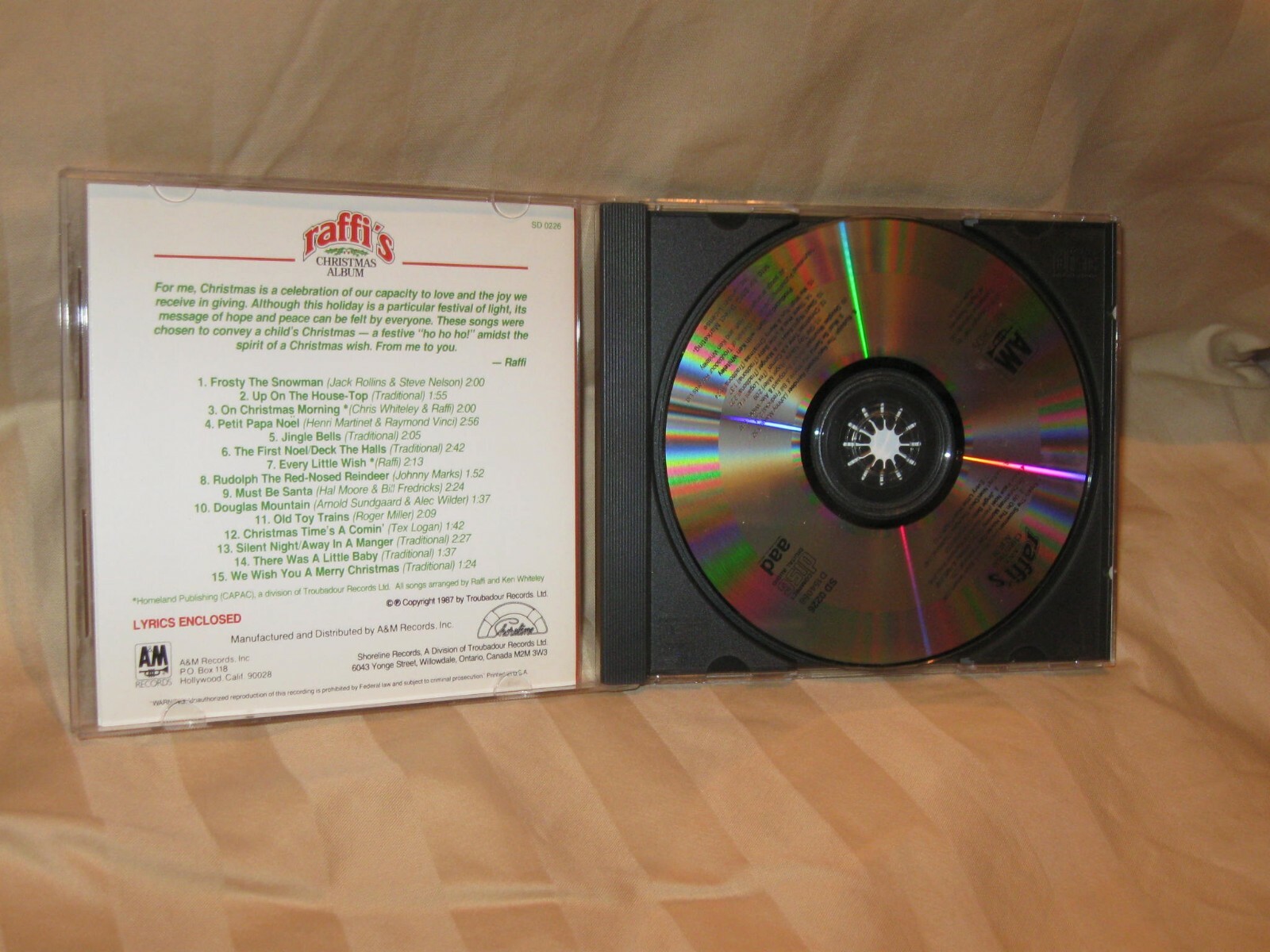 Raffi's Christmas Album ‎(CD, Album A&M Records SD 0226 US 1987 | eBay