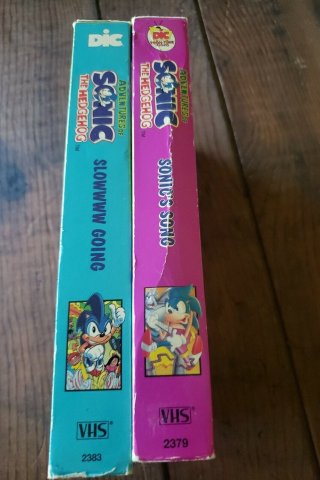 Sonic the Hedgehog VHS Slowwww Going And Sonic's Song 2 Tape Lot DIC ...