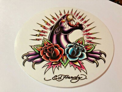 Ed Hardy, 1970's Skateboard Deck Sticker, Original, LARGE, Street ...