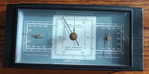 Vintage Airguide Desktop Mantle Temperature Barometer Humidity Weather ...