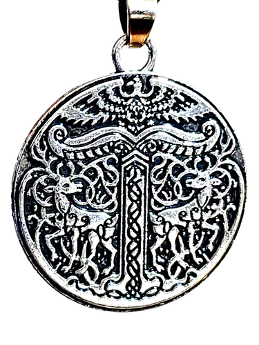 Irminsul Pendant Sacral Pillar Necklace Stags Viking Odin Pagan ...