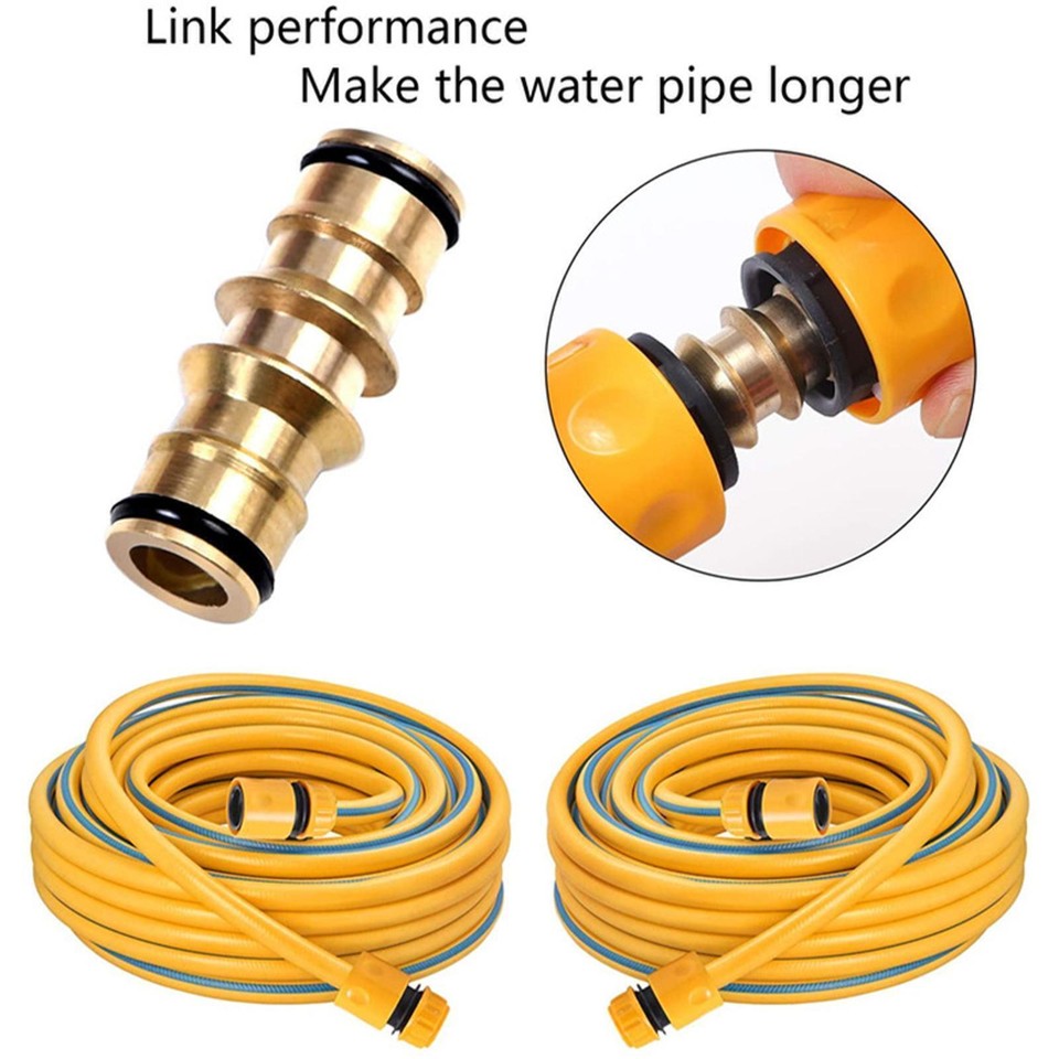 UK 1/2" Solid Brass Quick Connect Hose Pipe Joiner Male to Male Garden ...