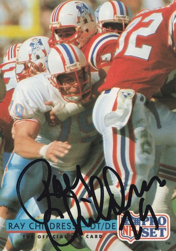 Ray Childress Autograph On A 1992 Pro Set - Houston Oilers | eBay