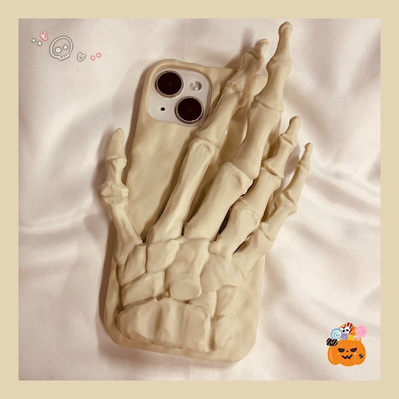3D Spooky Skeleton Hand Protective Phone Case Cover for iPhone 11 12 13 ...