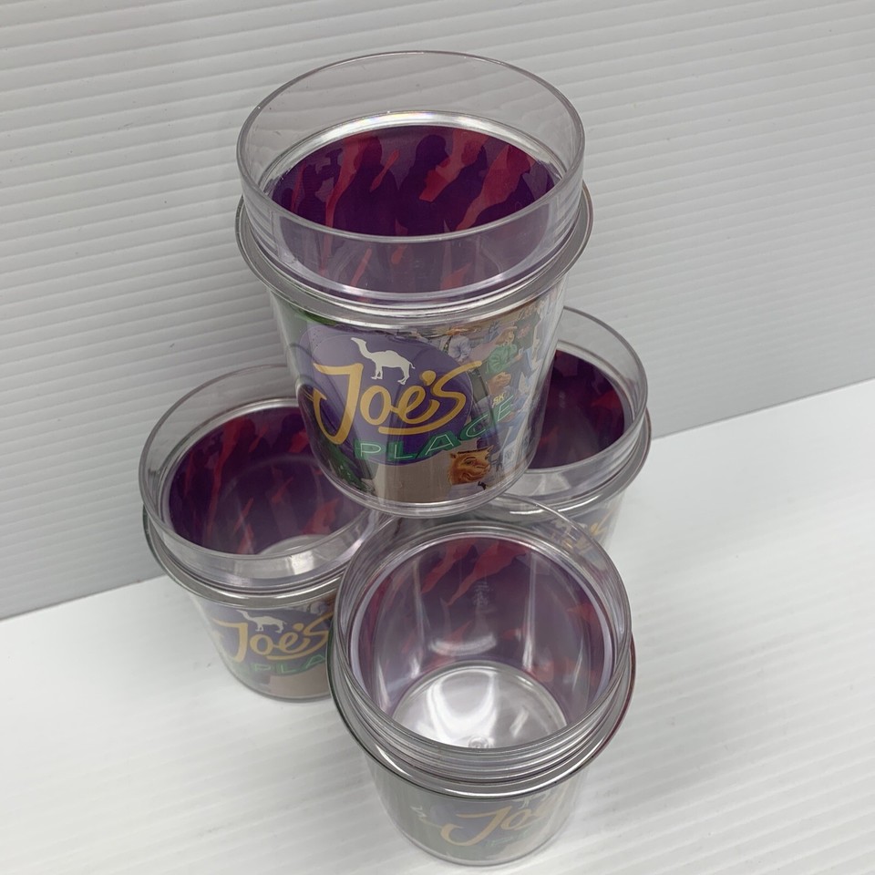 Lot Of 4 Joe Camel Cups Joe's Place Vintage 1994 Thermo Serv 4 1/2 ...