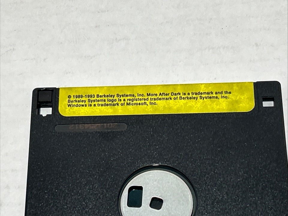 Vintage 1993 More After Dark 3.5" Floppy Disk Software for Windows ...