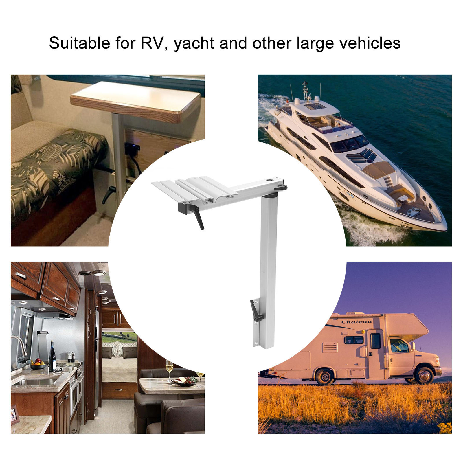 Adjustable 360° Swivel Table Leg fr Marine Boat RV Caravan Swiveling ...