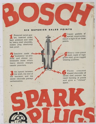 1921 Bosch Spark Plug Ad: Six Superior Sales Points - New York | eBay