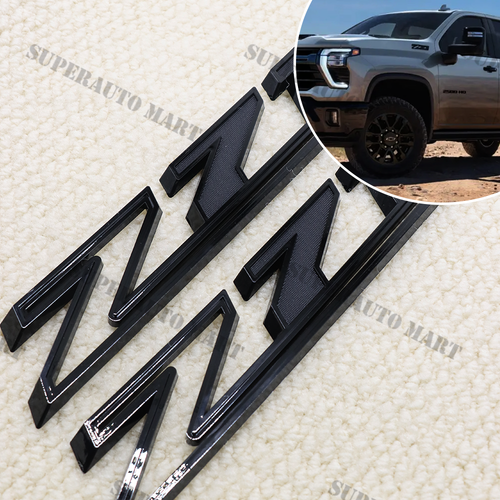 19-24 For Silverado Z71 Glossy Black Fender Decal Emblem Badge ...