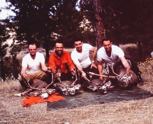 Vintage 1960's Hunting Party Rugged Men Deer Hunters Showing off Bucks ...
