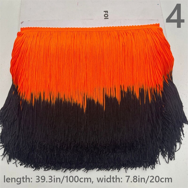 1M Gradient Tassel Two Tone Fringe Color Block Trimming for Dancewear ...