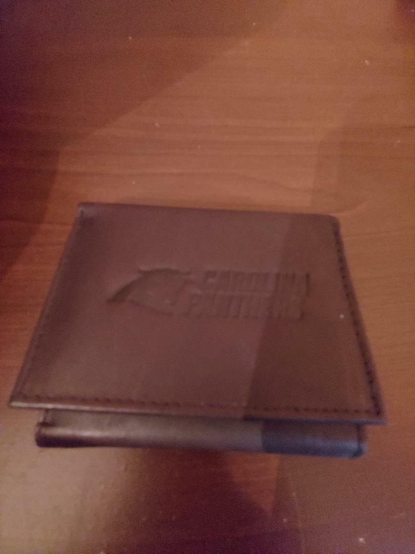 Carolina Panthers Leather TriFold Wallet New Color Dark Brown | eBay