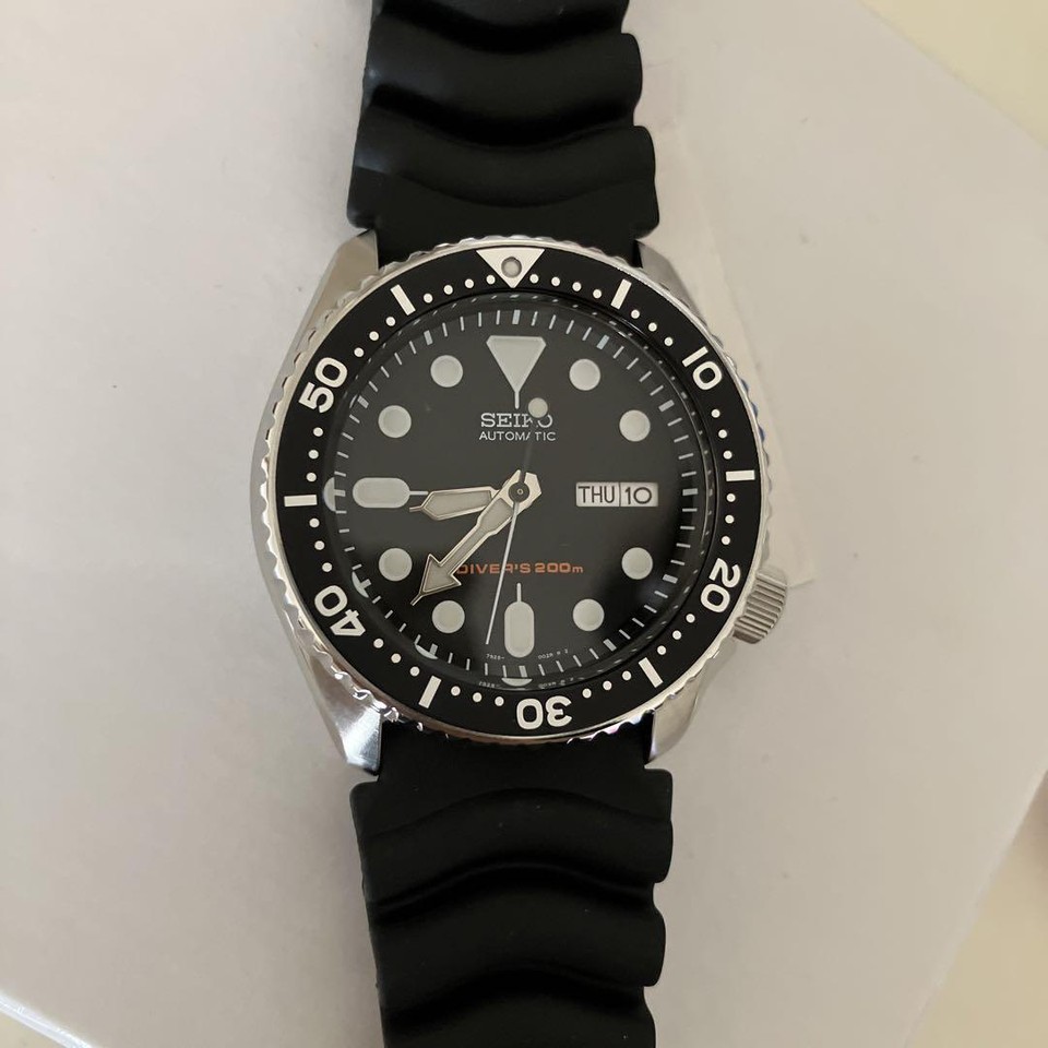 Seiko 5 Dive Watch SKX007K Automatic Black Diver's 200m Rare | eBay