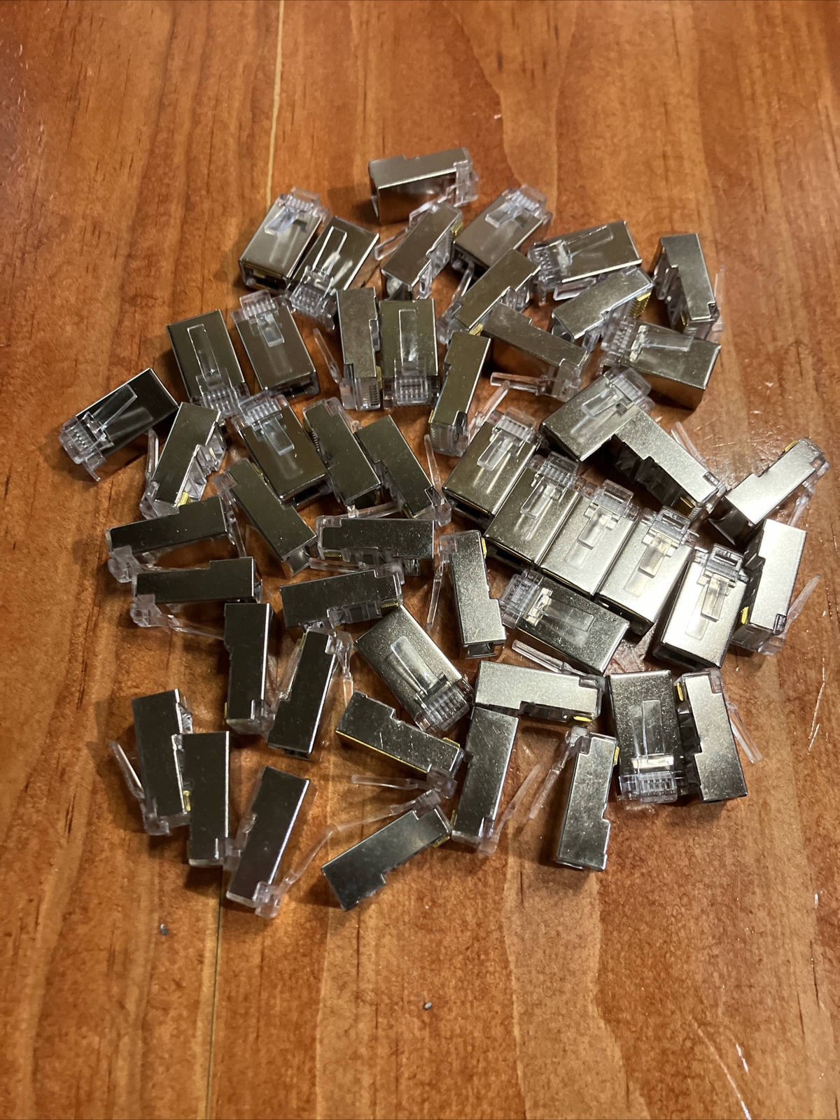 50 pcs RJ45 CAT6 Shielded w Load Bar Insert Modular LAN Network ...