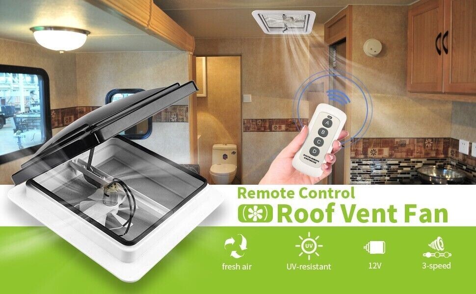 Remote Control Motorhome Campervan Horsebox Roof Vent Skylight 420mm x ...