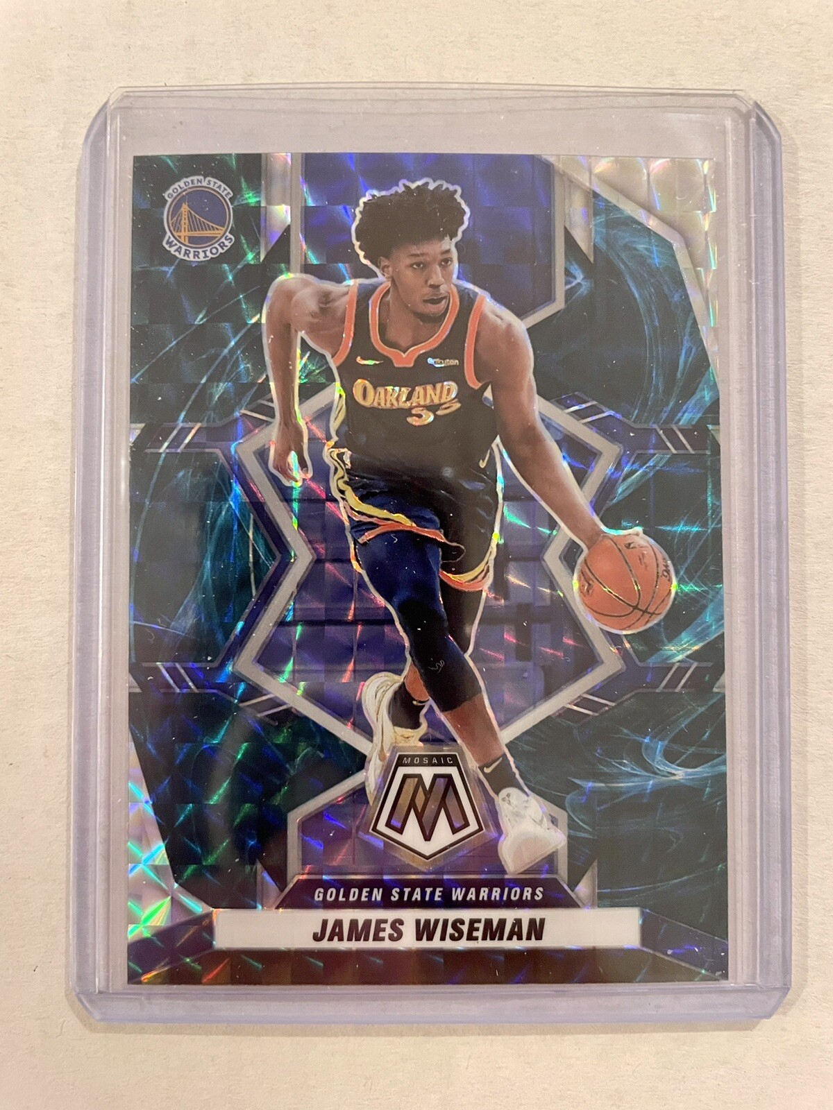 2021-22 Panini Mosaic James Wiseman Genesis Golden State Warriors #135 ...