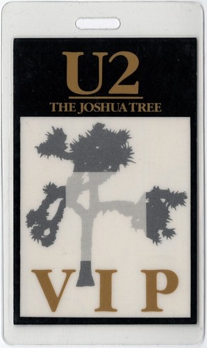 U2 1987 Joshua Tree Concert Tour Vintage VIP Laminated Backstage Pass ...