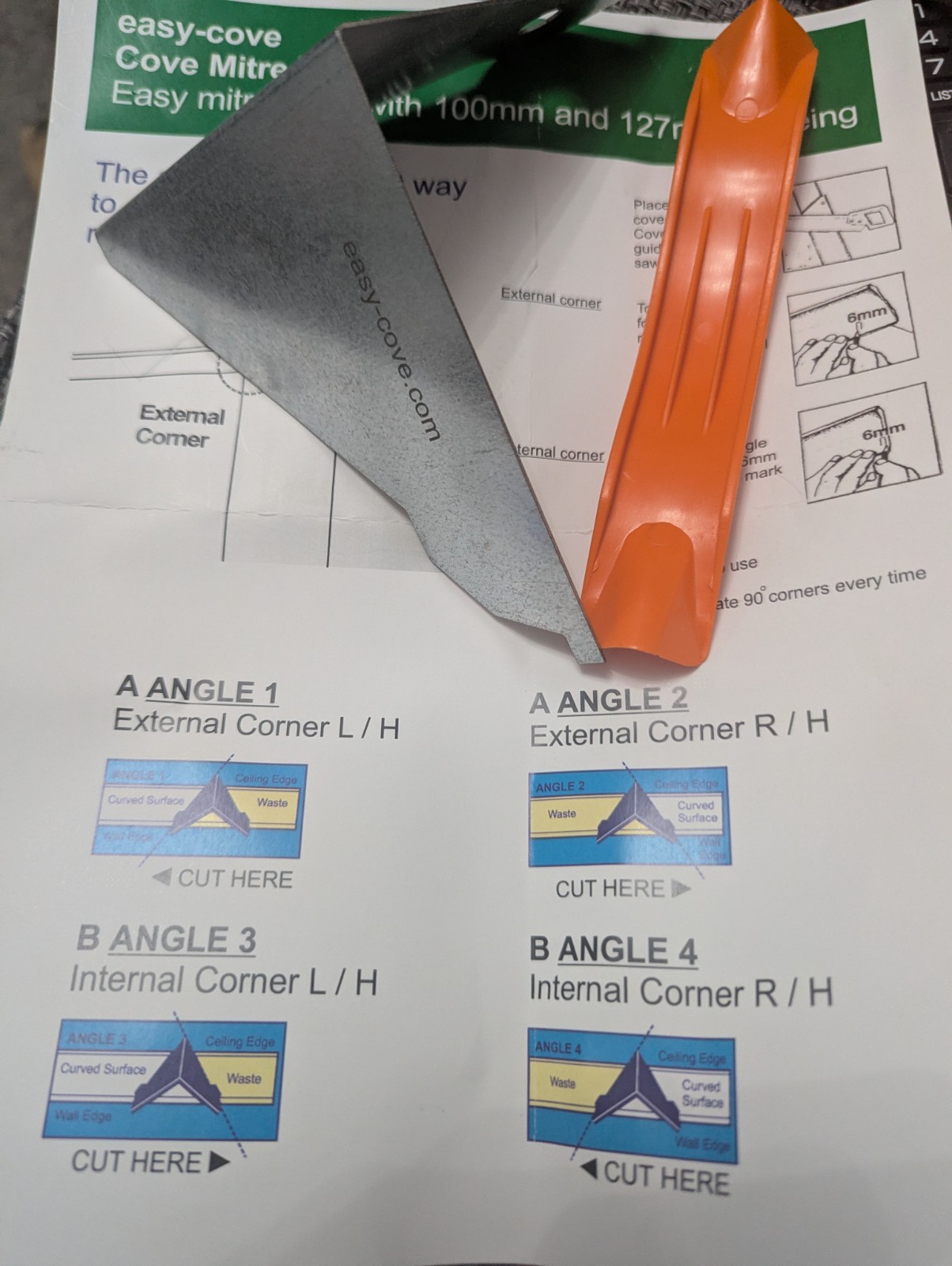 Easy Cove Mitre Tool ..For Use With 100mm And 127mm Coving | eBay UK