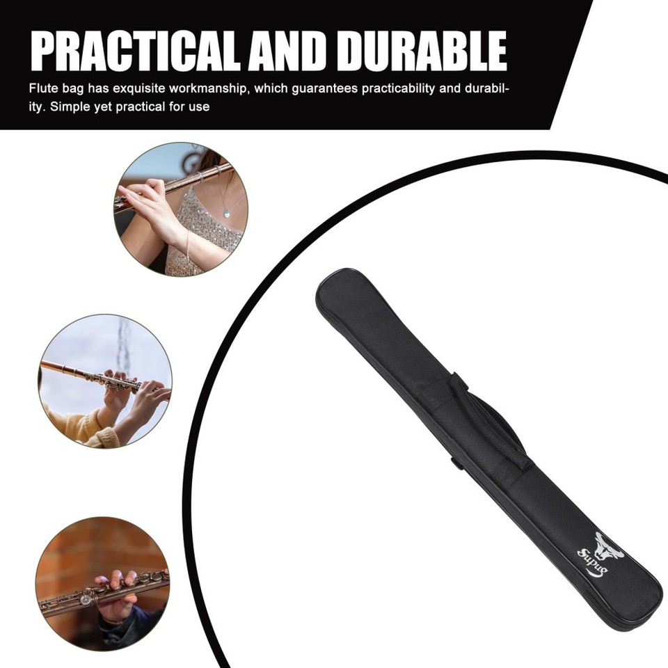 Flute Case with Strap Gig Bag Hard Shell Cases Backpack Musical ...