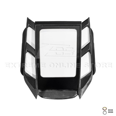 CARBON FIBER Rear Hatch Upper HTC Window Insert 20-Up Corvette C8 ...