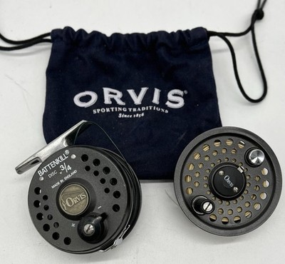 Orvis Battenkill 3/4 Fly Reel UK Made with Bonus Reel & Case Ships Fast ...