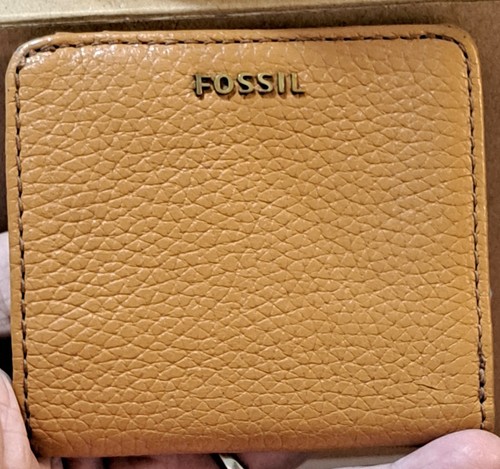 NWT Fossil Madison Bifold Slim Leather Wallet - Medium Brown ...