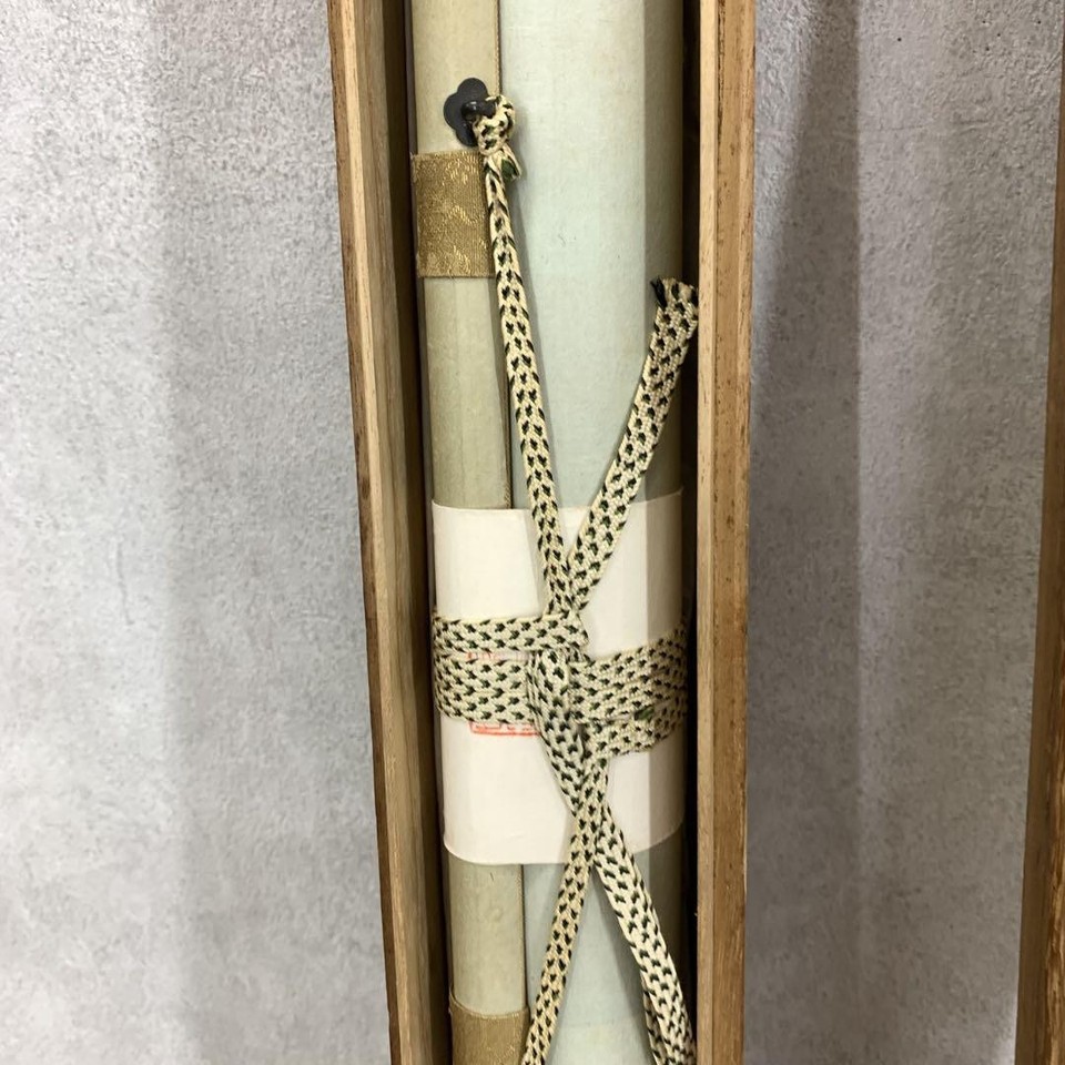 Hanging Scroll Ishikawa Hideho Heron In The Rain Wooden Box Taki Bird 3 ...