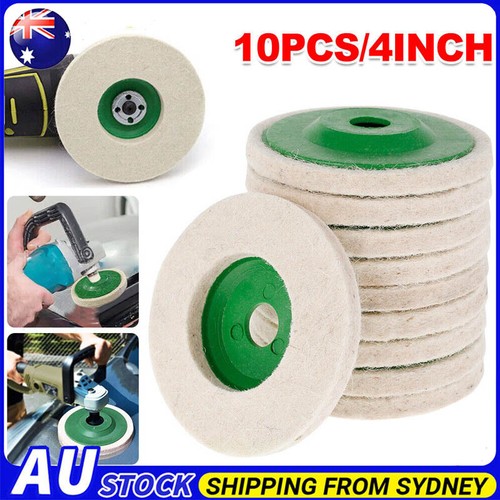 10x/Set 4'' Wool Buffing Polishing Angle Grinder Wheel Felt Pad Buffer ...