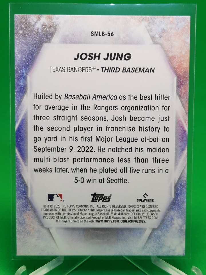 Josh Jung 2023 Topps Baseball Rookie Card #SMLB-56 Stars Of The MLB ...