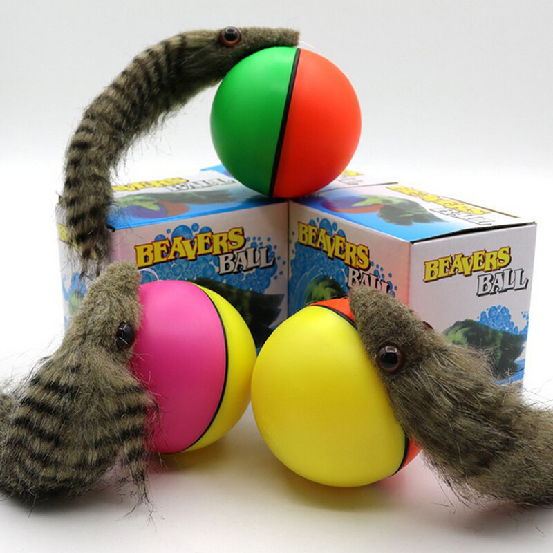 Funny Pet Dog Cat Toy Electric Beaver Weasel Rolling Ball Toy Pet ...