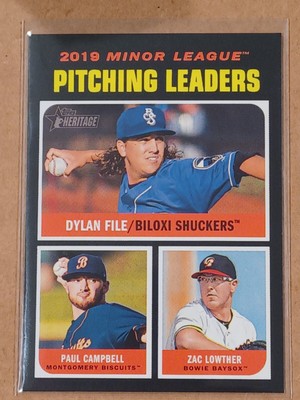 2020 Topps Heritage Minors Baseball #188 Paul Campbell Zac Lowther ...