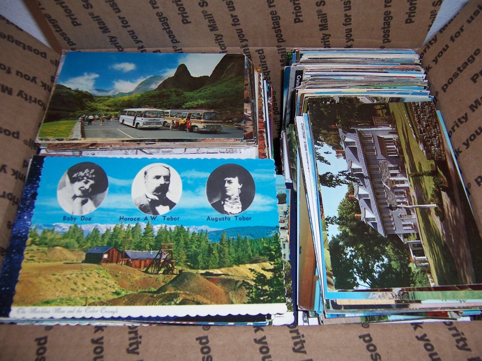 1950s-80s USA POSTCARDS 12 LBS HUGE BOX LOT 1200+ | eBay